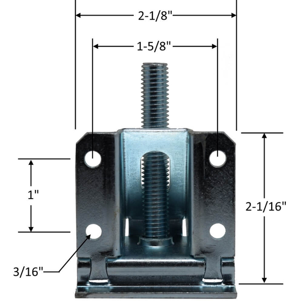 Heavy Duty Leveler Legs w/ Lock Nuts - 4 Pcs.